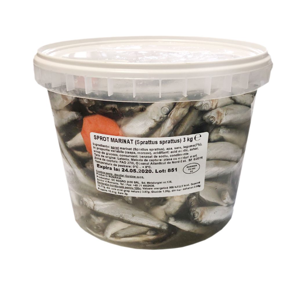 Șprot marinat 3Kg - Negro2000 Shop